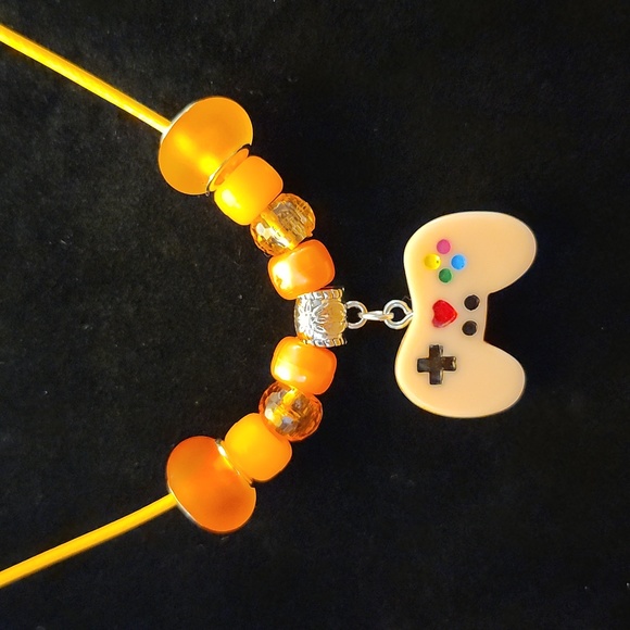 Jewelry | Orange Peach Video Game Controller Necklace | Poshmark